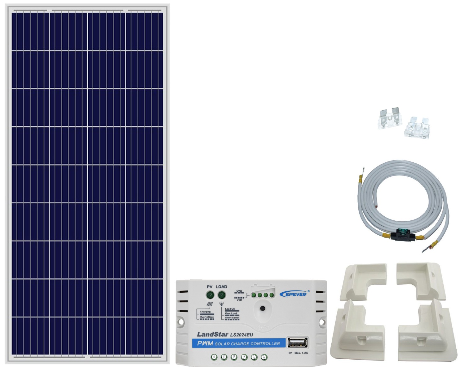 Solcelle bobilpakke, 190W, basic - Kr 2674.76